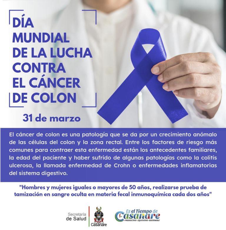31 de marzo, Día Mundial contra el Cáncer de Colon y Recto | Pautonoticias